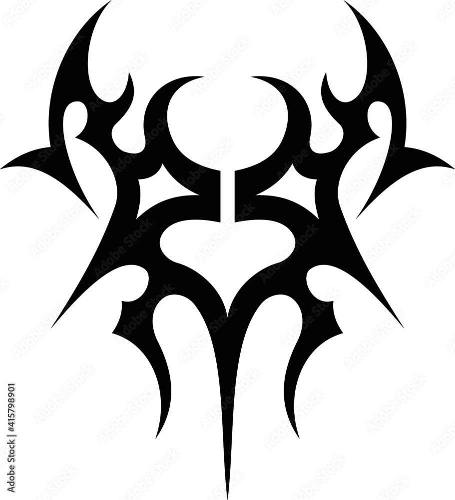 Vector symbol, ornament, tattoo. beautiful vector illustration ...