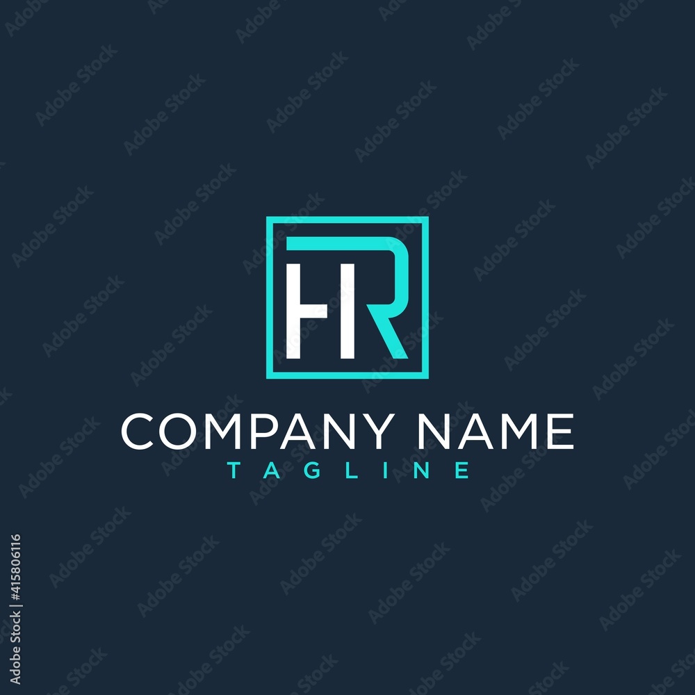 RH,HR,initial logo design inspiration Stock Vector | Adobe Stock