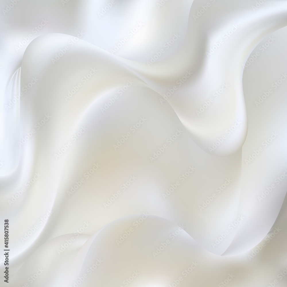 Abstract White Satin Silky Cloth,Fabric Textile Drape with Crease Wavy ...