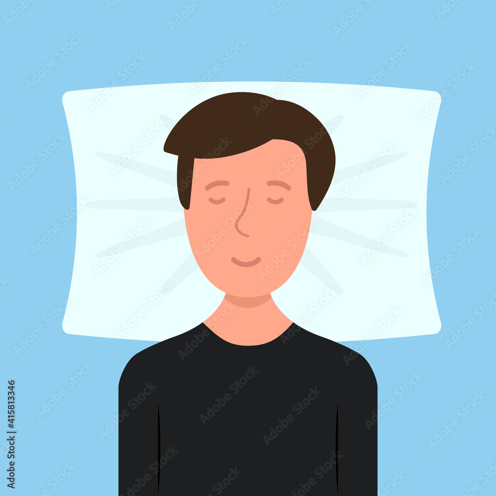 Sleeping man illustration. Clipart image Stock Vector | Adobe Stock