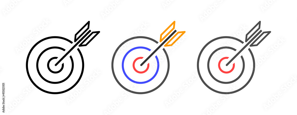 Set of target icons. Target icon, aim symbols for your web site design ...