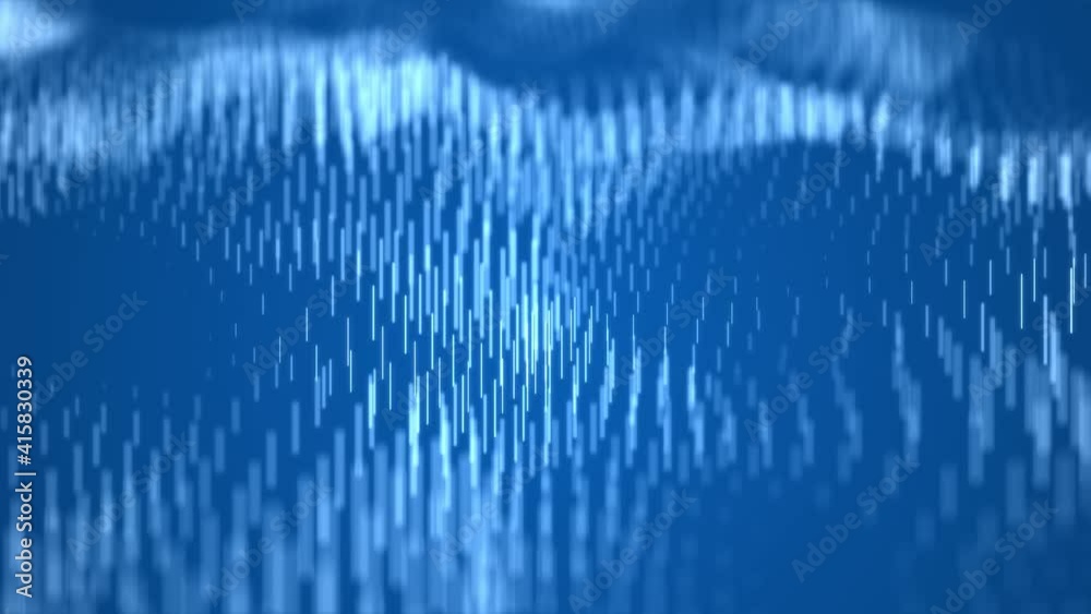 Digital moving wave. Futuristic illustration with explosion of data ...