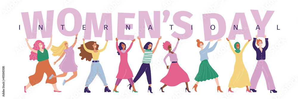 Womens day (IWD) - International women's rights Day and femininity day ...