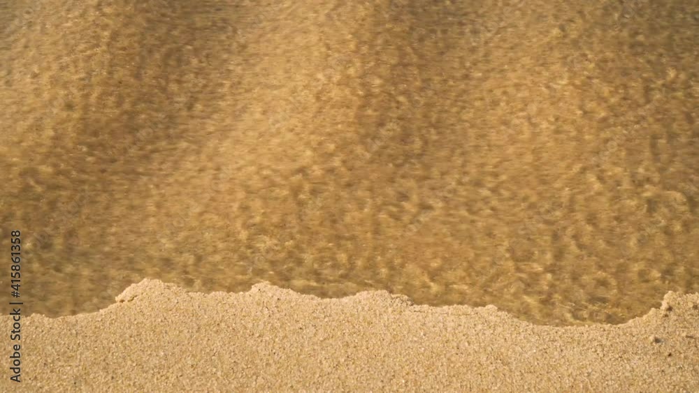 4K coastal sand erosion on beach after heavy rain as water carved her ...
