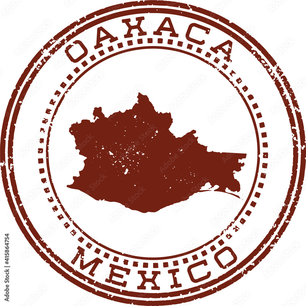 Oaxaca Mexico State Vintage Travel Rubber Stamp Stock Vector | Adobe Stock
