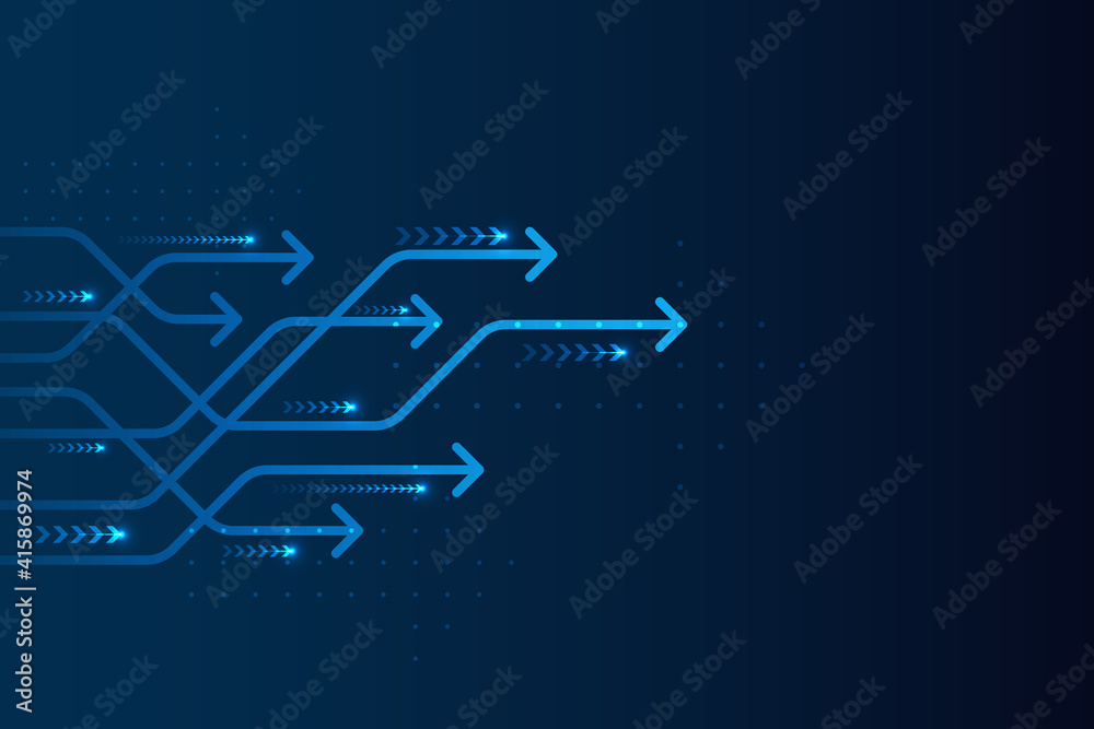Abstract arrow direction. Technology background Stock Vector | Adobe Stock