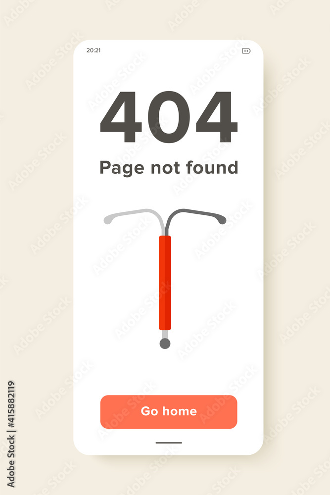 Vector icon of intrauterine device IUD. Contraceptive method, birth ...