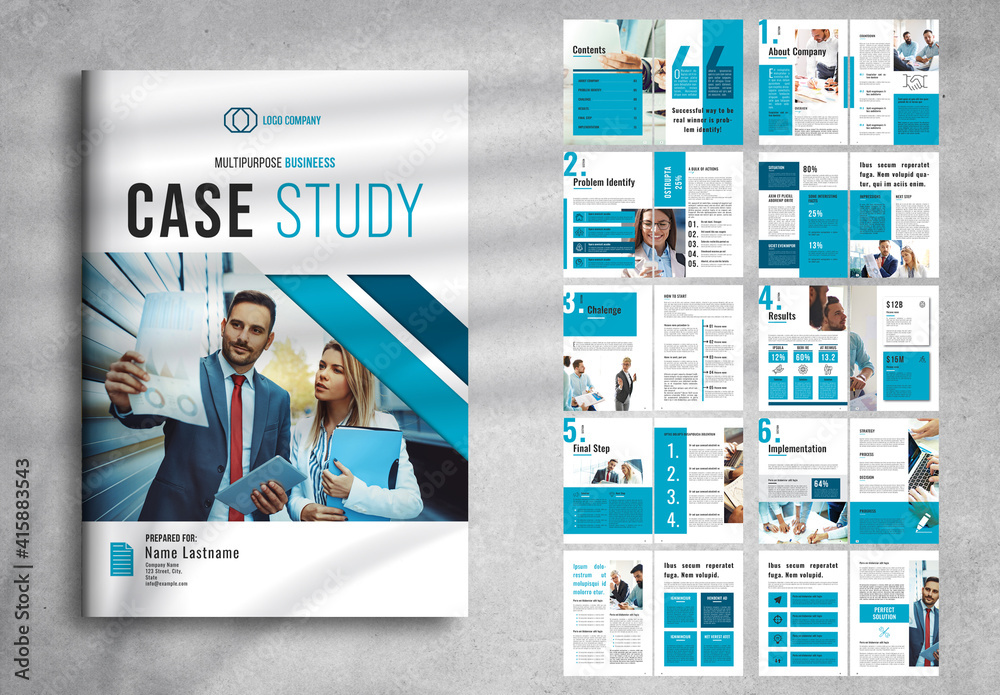 Case Study Layout Stock Template | Adobe Stock