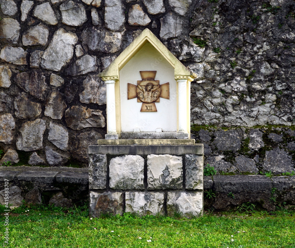 Stations of the Cross or Way of the Cross, 12th station, Jesus dies on ...