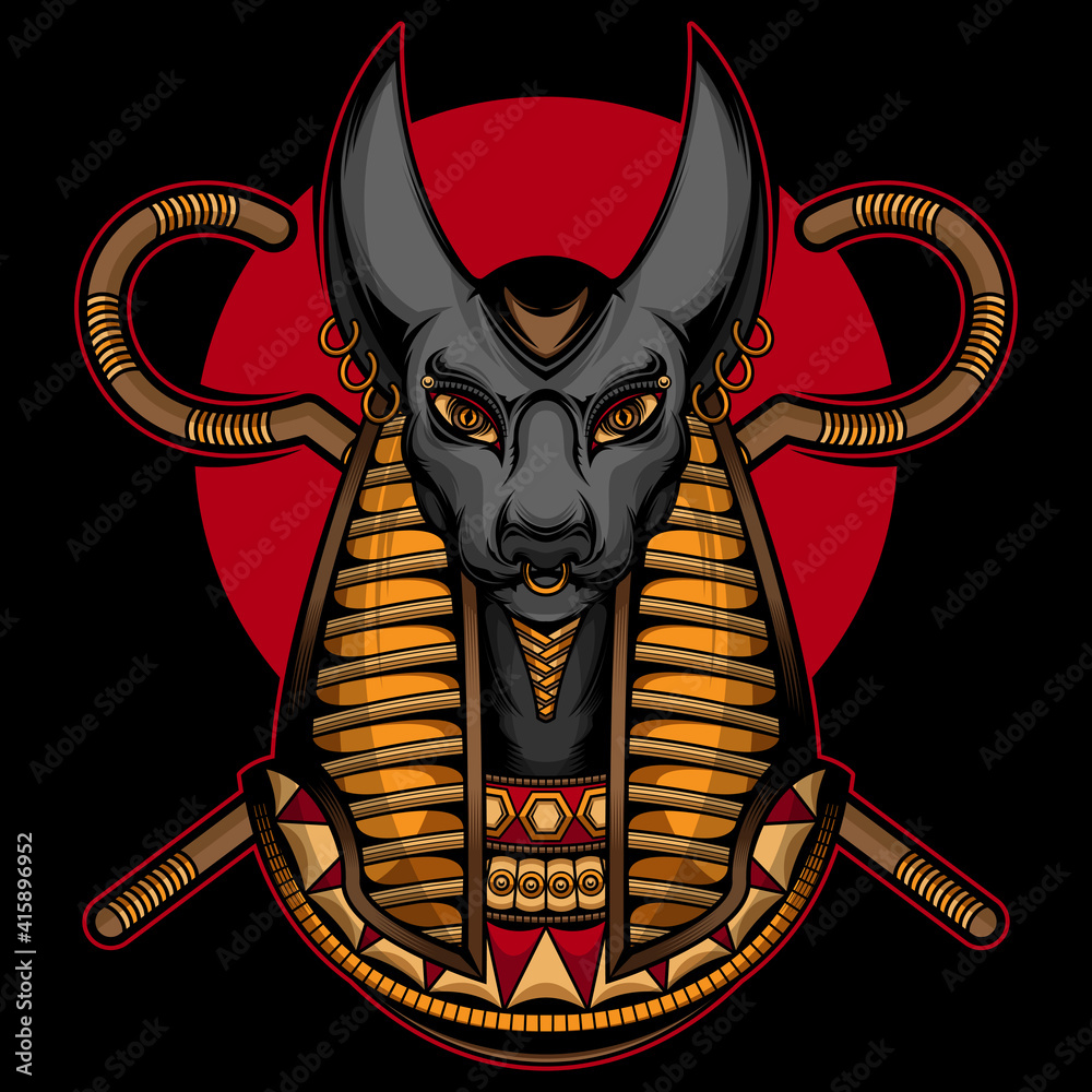 anubis logo vector Stock Vector | Adobe Stock