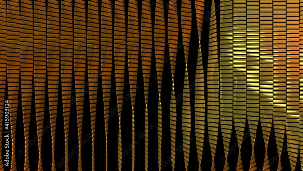 Gold plates swirl in the wind. 3d background. Looped animation. Stock ...