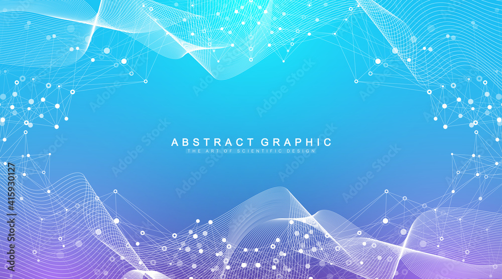 Abstract fiction vector illustration quantum computer technology ...