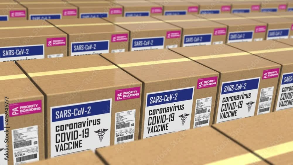 Covid-19 vaccine box 3in1. Many vaccine boxes move indefinitely. vídeo ...
