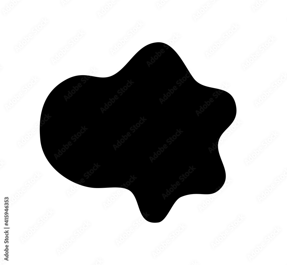 Fluid organic vector shape, simple water form, liquid splodge vector ...