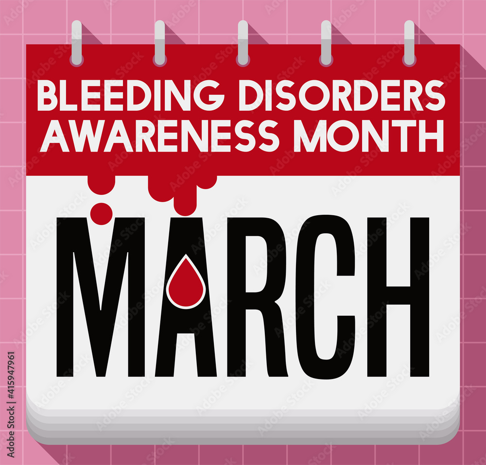 Hanged Calendar with Reminder for Bleeding Disorders Awareness Month ...