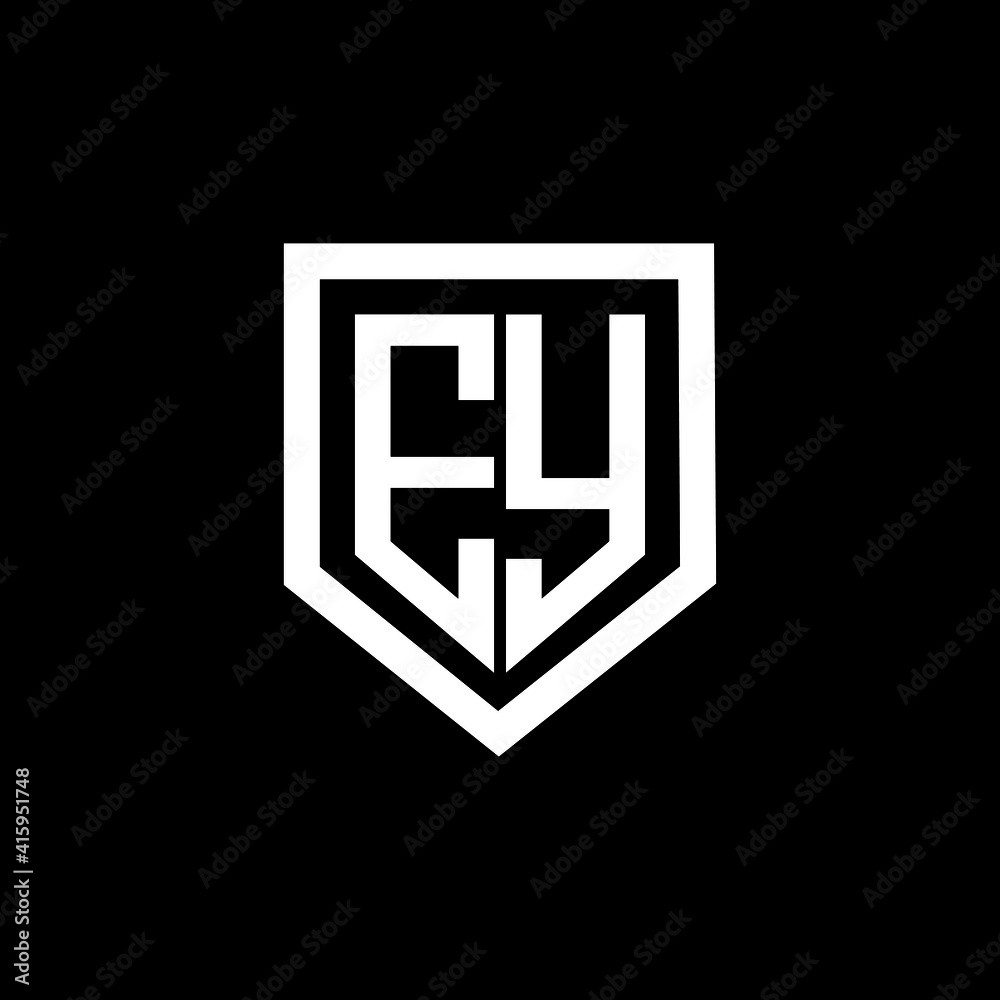 EY letter logo design with black background in illustrator, vector logo ...