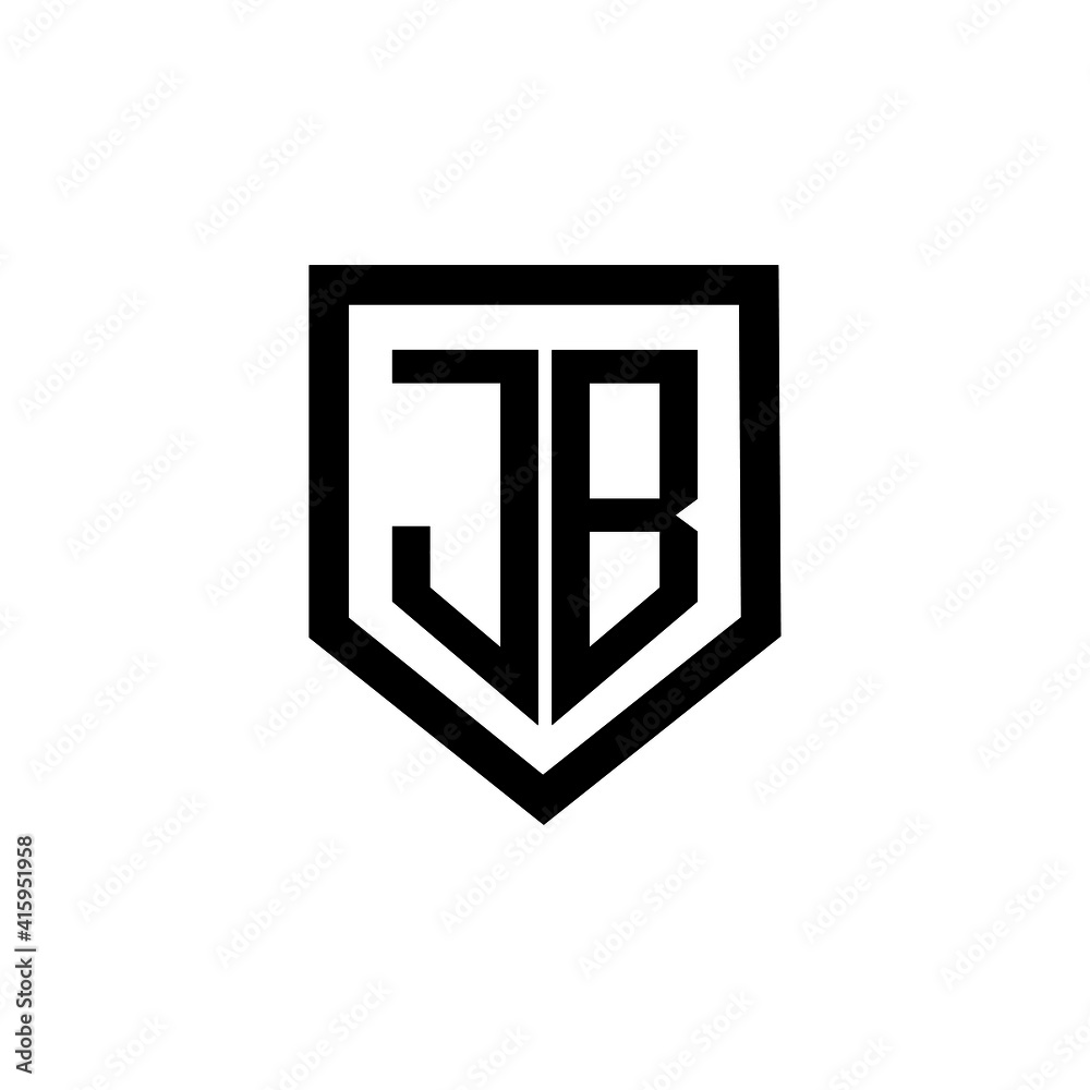 JB letter logo design with white background in illustrator, vector logo ...