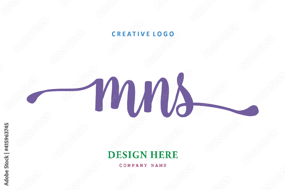 MNS lettering logo is simple, easy to understand and authoritative ...