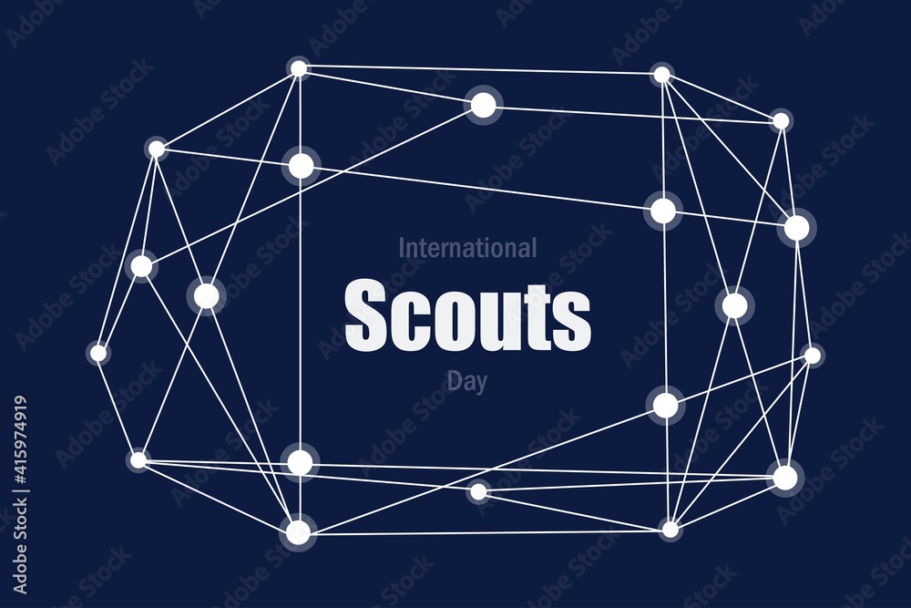 World scouts day for unity, volunteer work. Connection with scouts ...