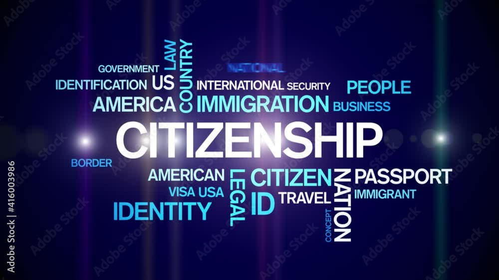 Vidéo Stock 4k Citizenship Animated Tag Word Cloud;Text Design ...