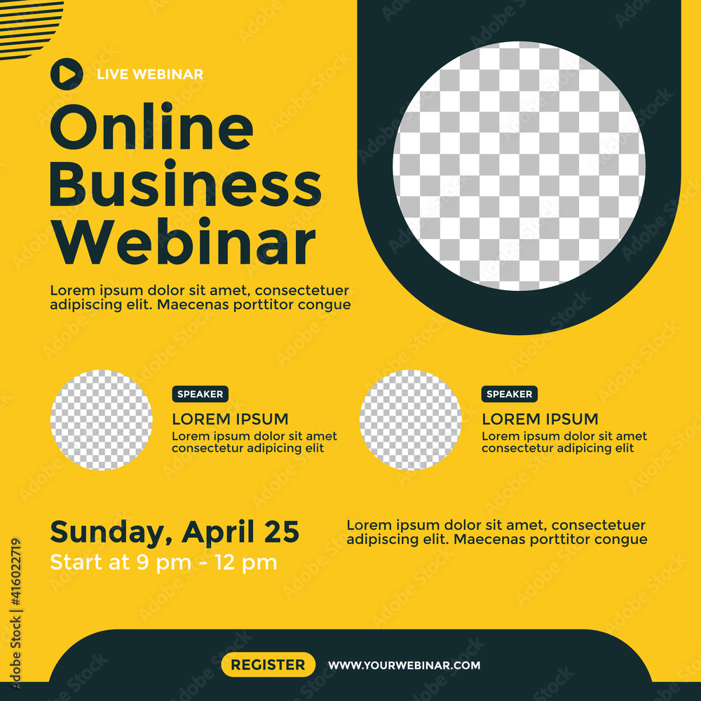 Webinar Poster Design for Social Media. Good for Promotion Your Webinar ...