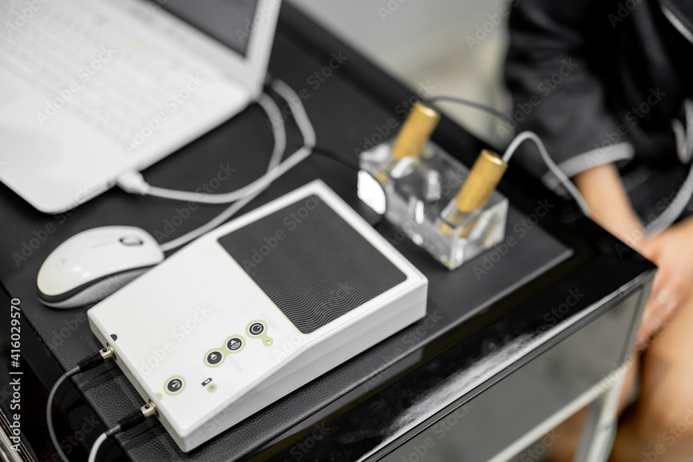 Bioenergetic testing device with brass handpieces and results of ...