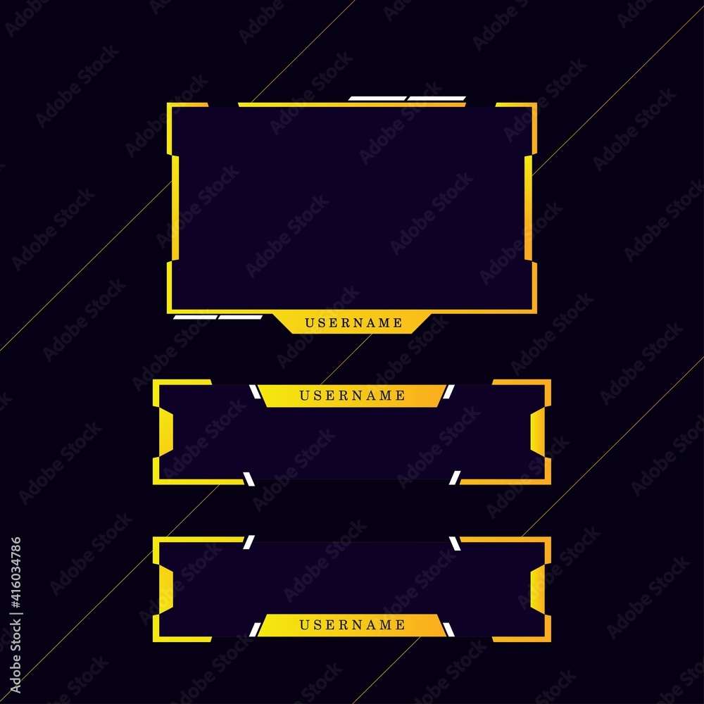 Editable Twitch streaming for gaming tamplate vector Stock Vector ...