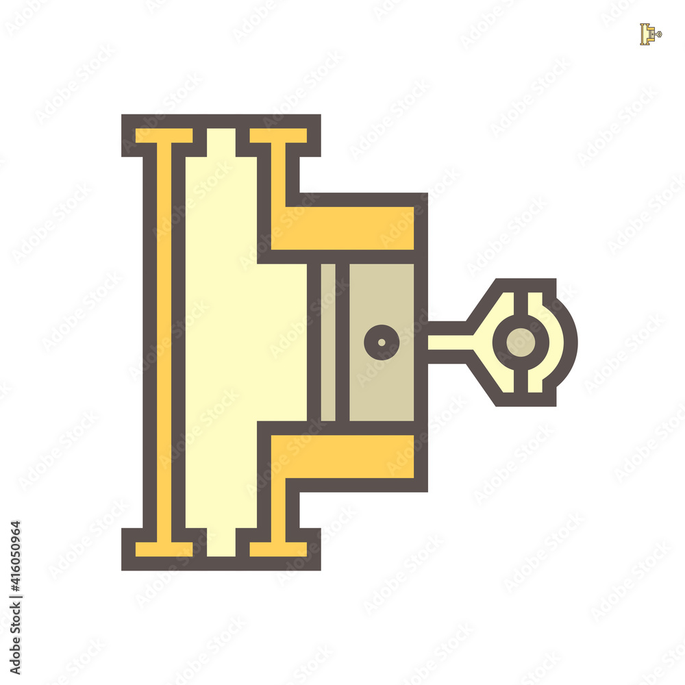 Rolling piston compressor icon. Also called swing compressor or rolling ...