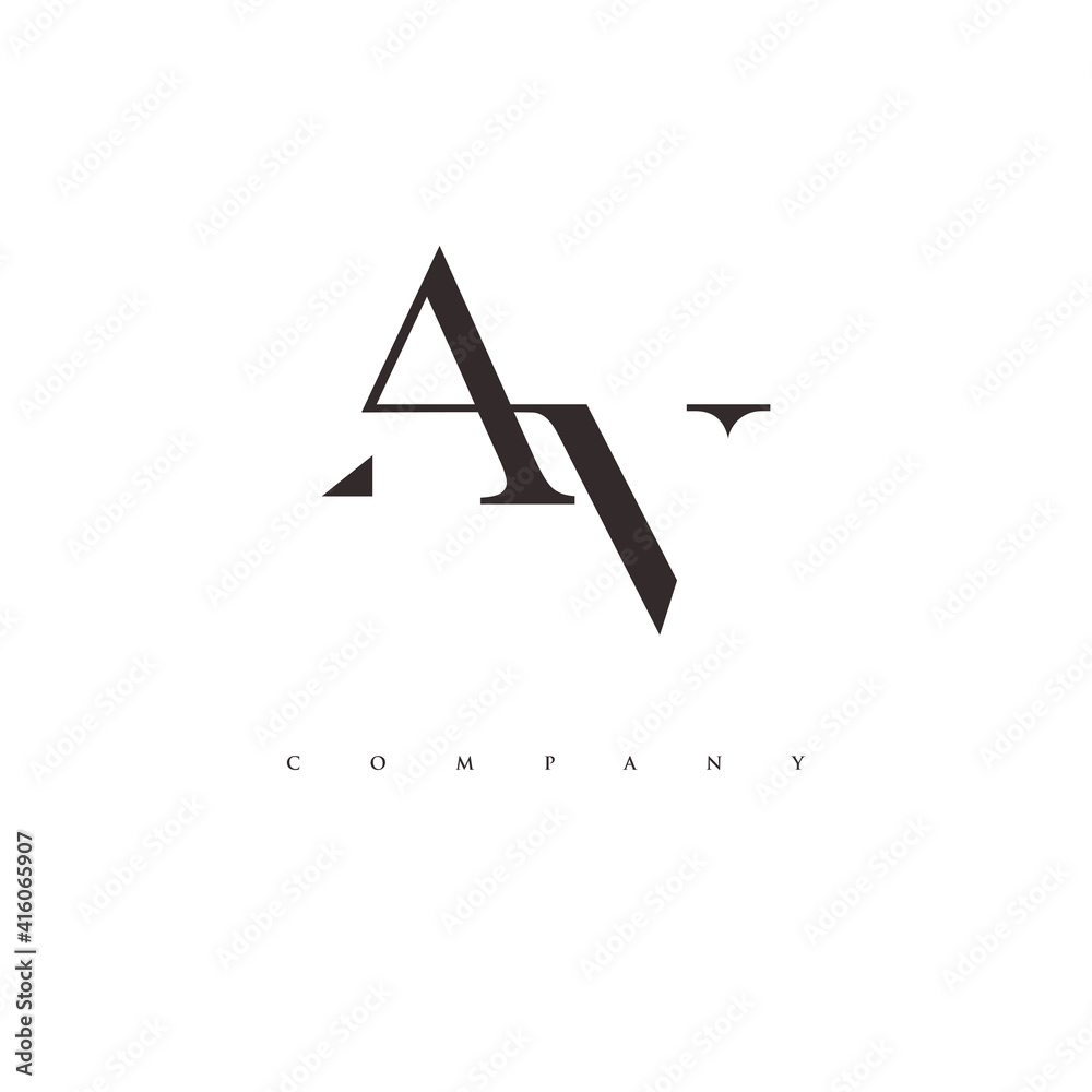 monogram AV logo design vector Stock Vector | Adobe Stock