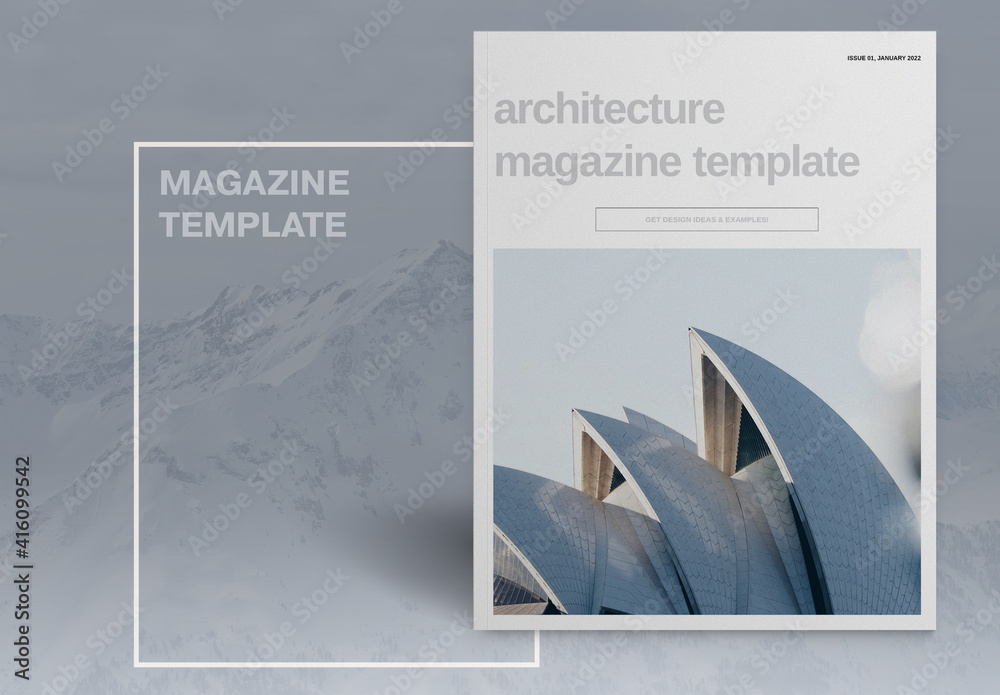 Architecture Magazine Layout Stock Template | Adobe Stock