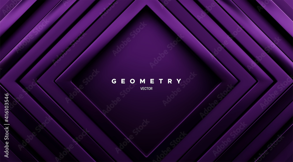 Luxury dark purple square shapes background. Stock Vector | Adobe Stock
