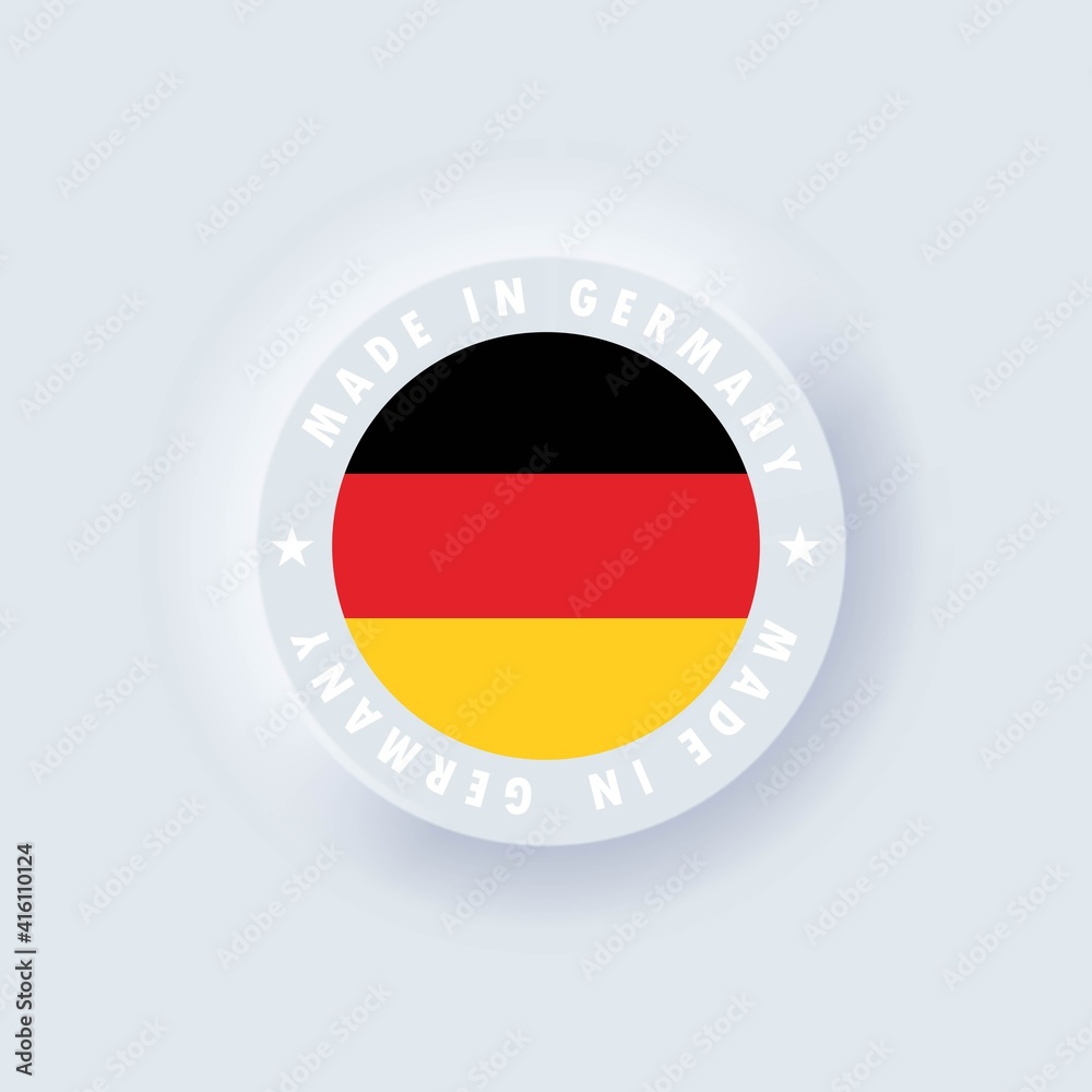 Made in Germany. Germany made. Germany emblem, label, sign, button ...