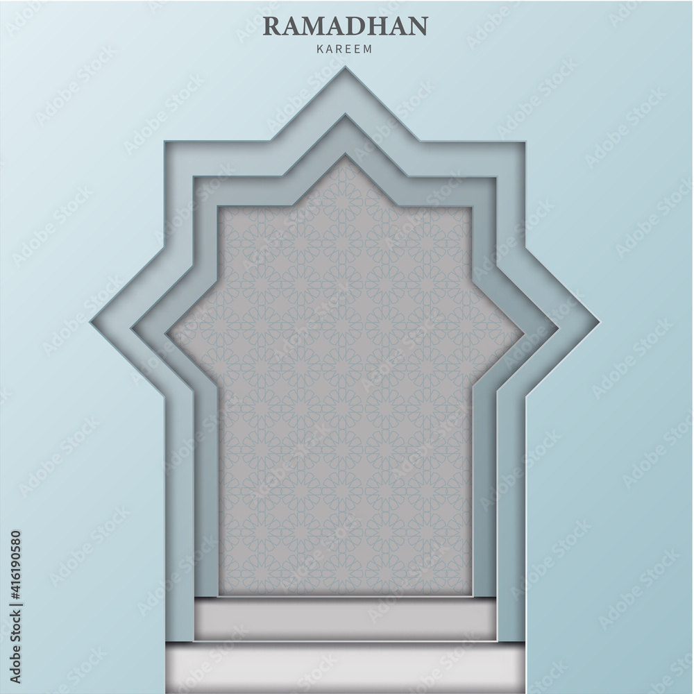 Octagonal Islamic greeting background with arabic pattern for ramadan ...