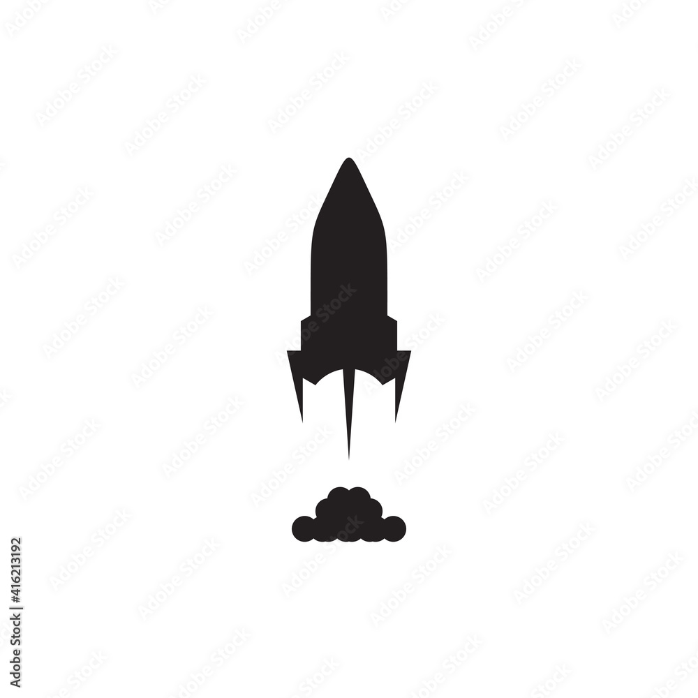 Flying rocket logo design template Stock Vector | Adobe Stock