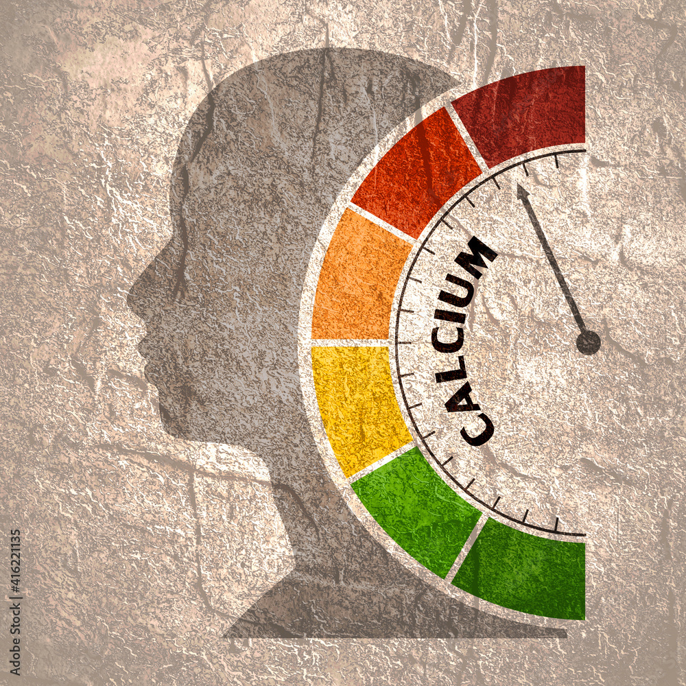 Gradient scale. Calcium level measuring device. Sign tachometer ...