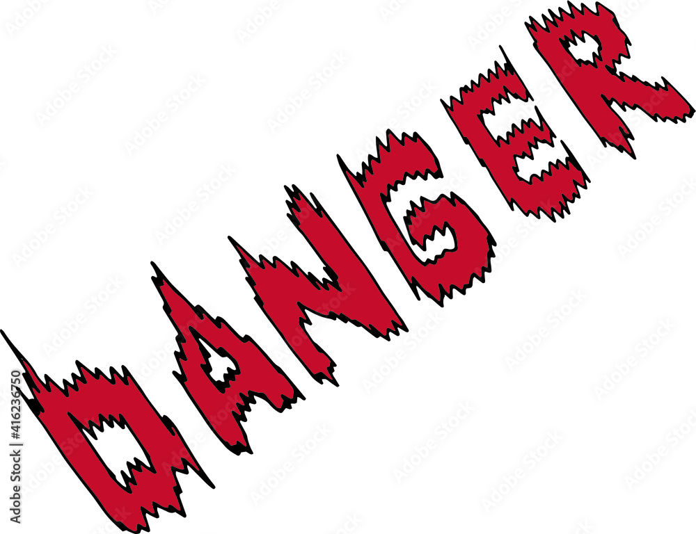 Label red Danger Stock Vector | Adobe Stock