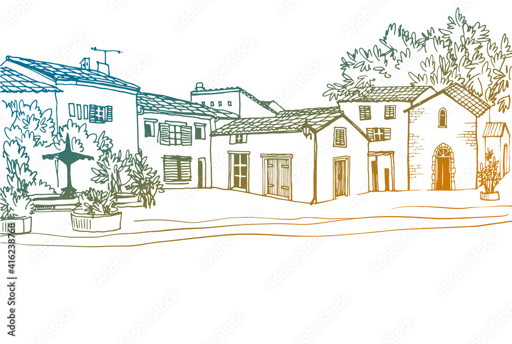 Nice Old street in romantic Provence, France. Urban background in hand ...