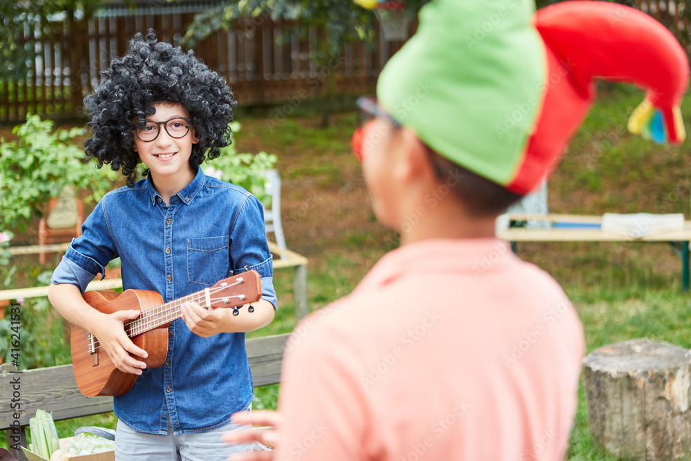 Children practice for appearing on the talent show Stock Photo | Adobe ...