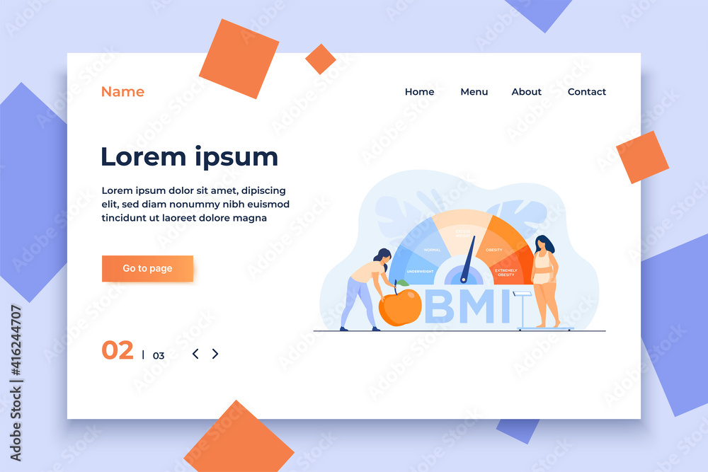 Tiny women near obese chart scales isolated flat vector illustration ...