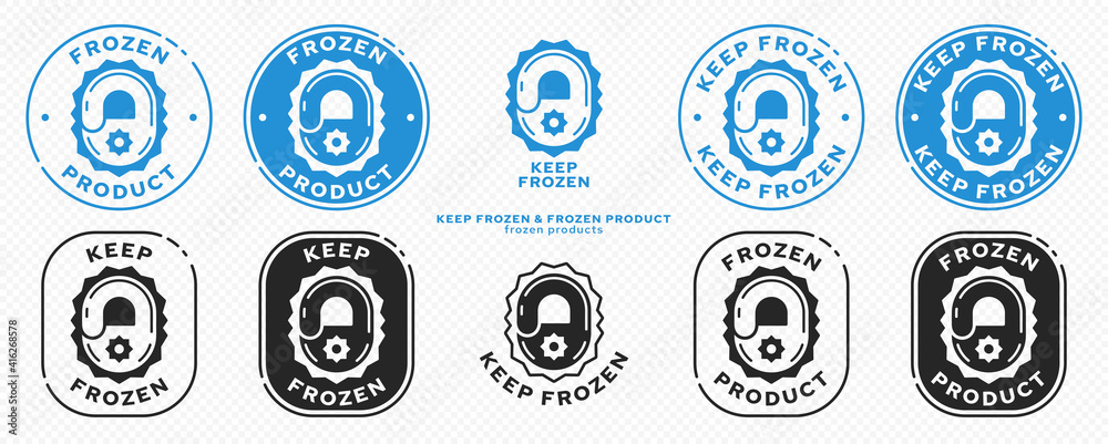 Concept for product packaging. Marking - keep frozen and frozen product ...