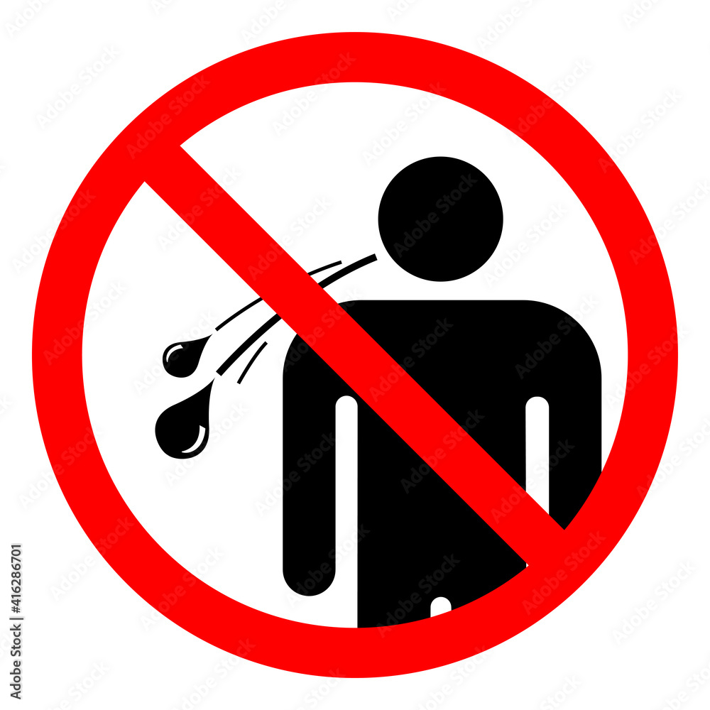 No Spitting Symbol Sign, Vector Illustration, Isolate On White ...