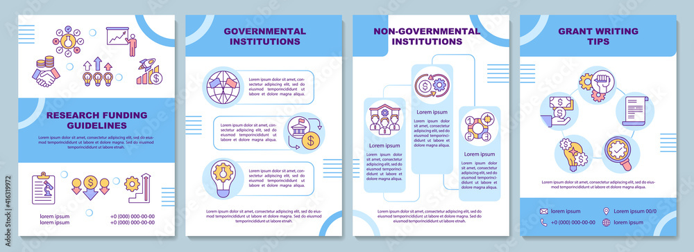 Research funding guidelines brochure template. Government institutions ...