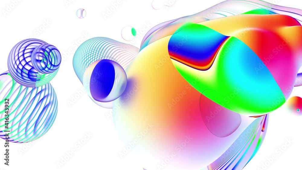 3d render with abstract art surreal alien substance based on deformed ...