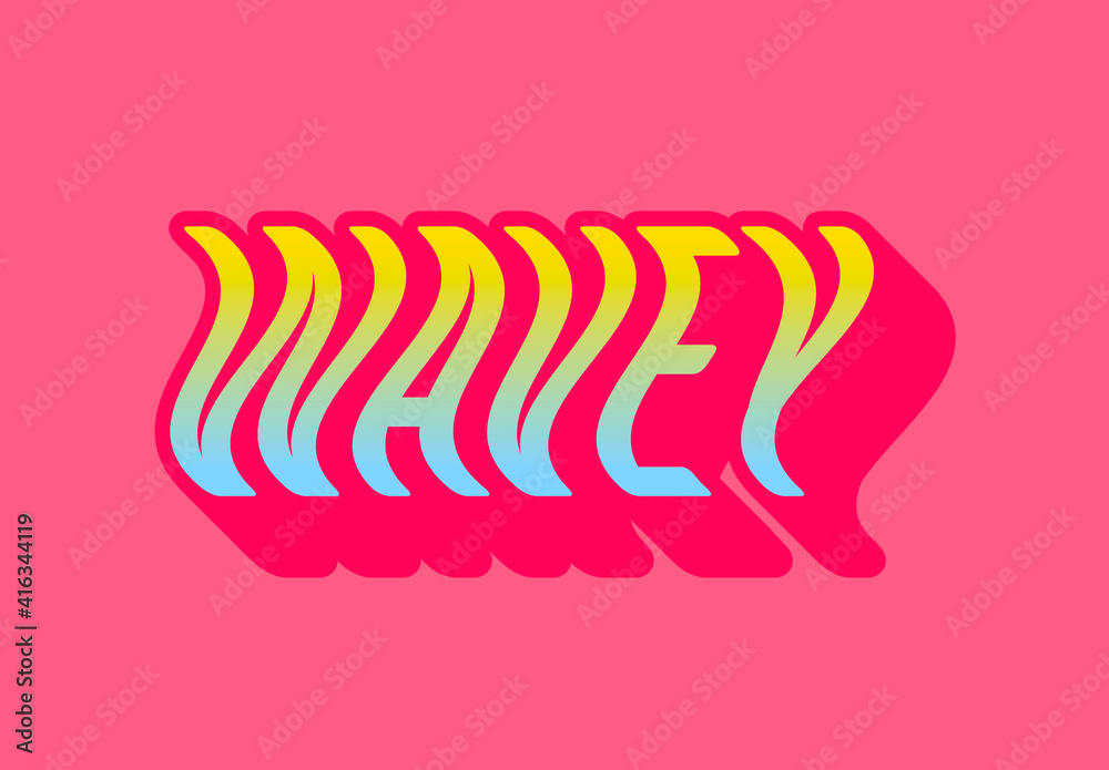 Distorted Text Effect Stock Template | Adobe Stock