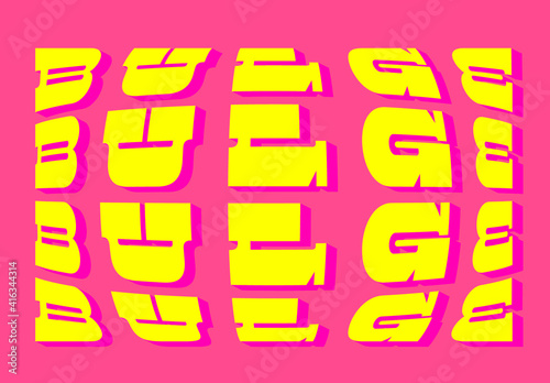 Bulge Text Effect Stock Template | Adobe Stock