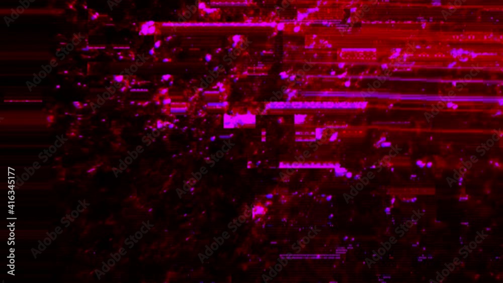 Defected red purple looped HUD interface with abstract and trippy ...
