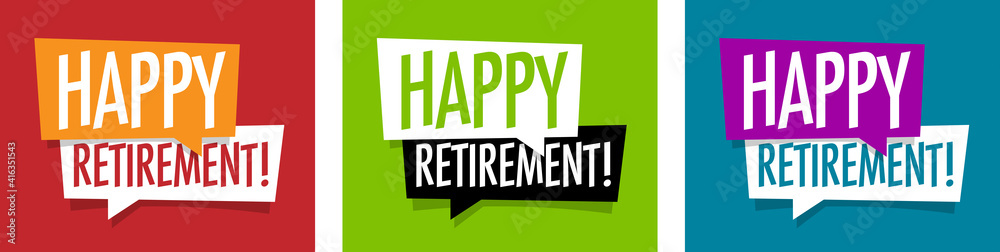 Happy retirement ! Stock Vector | Adobe Stock