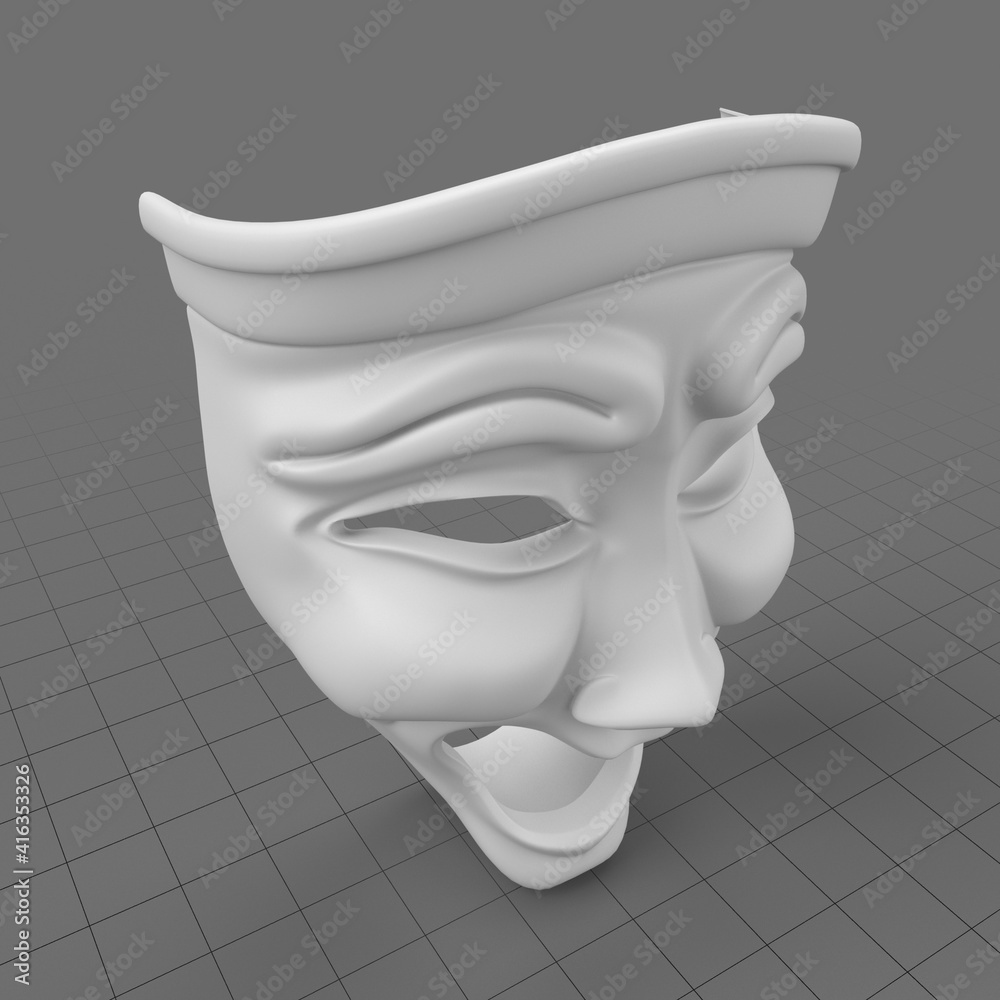Comedy mask Stock 3D asset | Adobe Stock