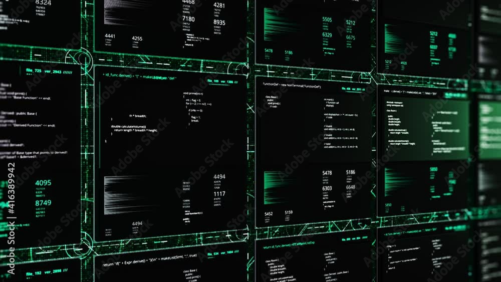 Virtual Tables In Matrix Animation Set Of Tables And Values In Database Cells Inside Matrix