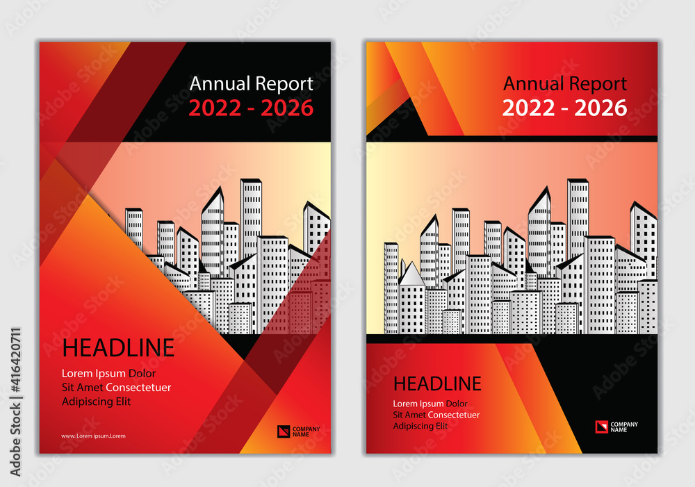 Annual report Cover design 2022-2026 template, Brochure Cover design ...